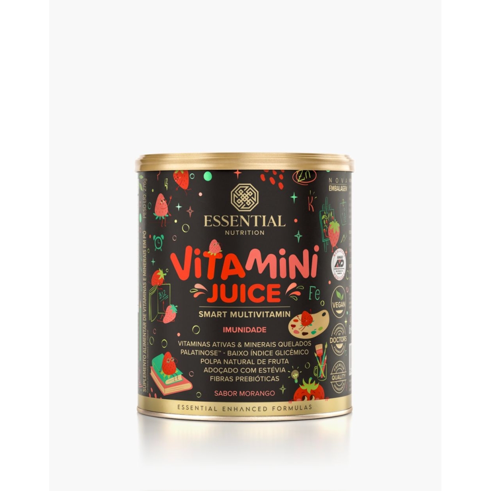 Vitamini juice morango lata essential - Vercatto